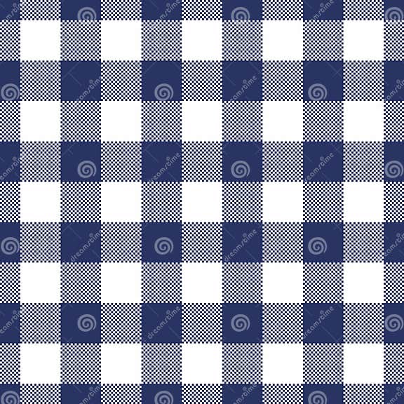 Stylish Navy Blue and White Gingham Check Pattern. Perfect for Textiles, Web Design, or As a ...