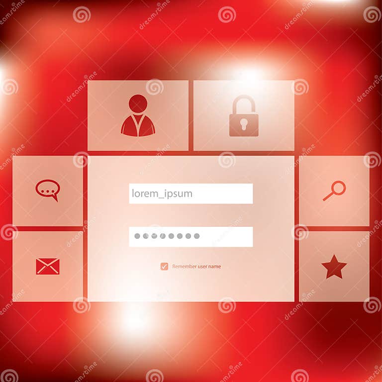 Stylish New Login Screen Design Stock Vector - Illustration of business ...