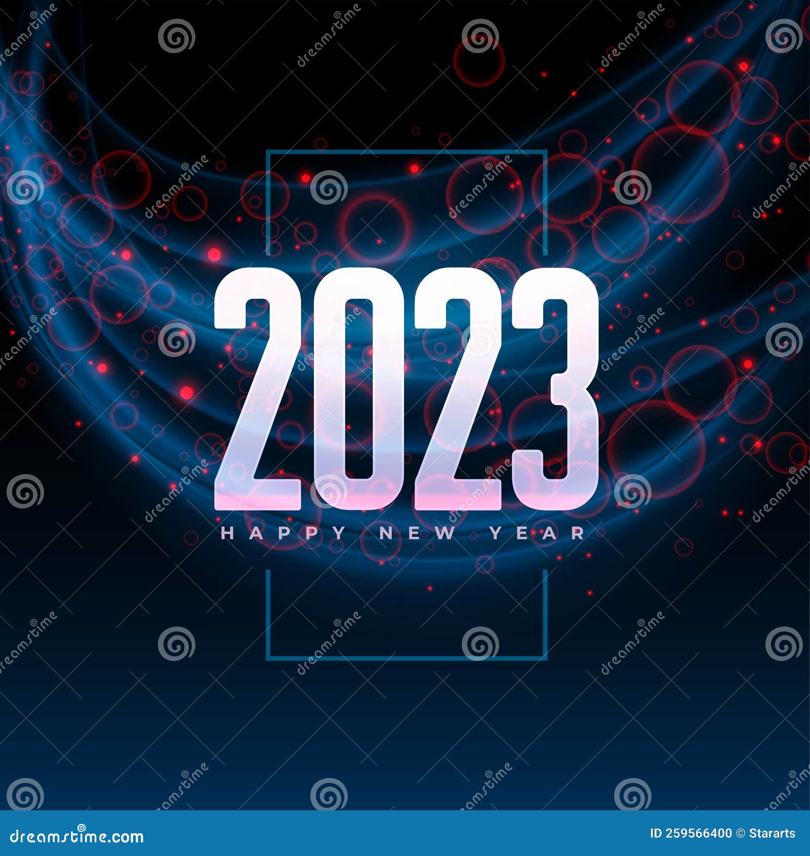 Stylish New Year 2023 Wishes Card Design Background Stock Vector ...