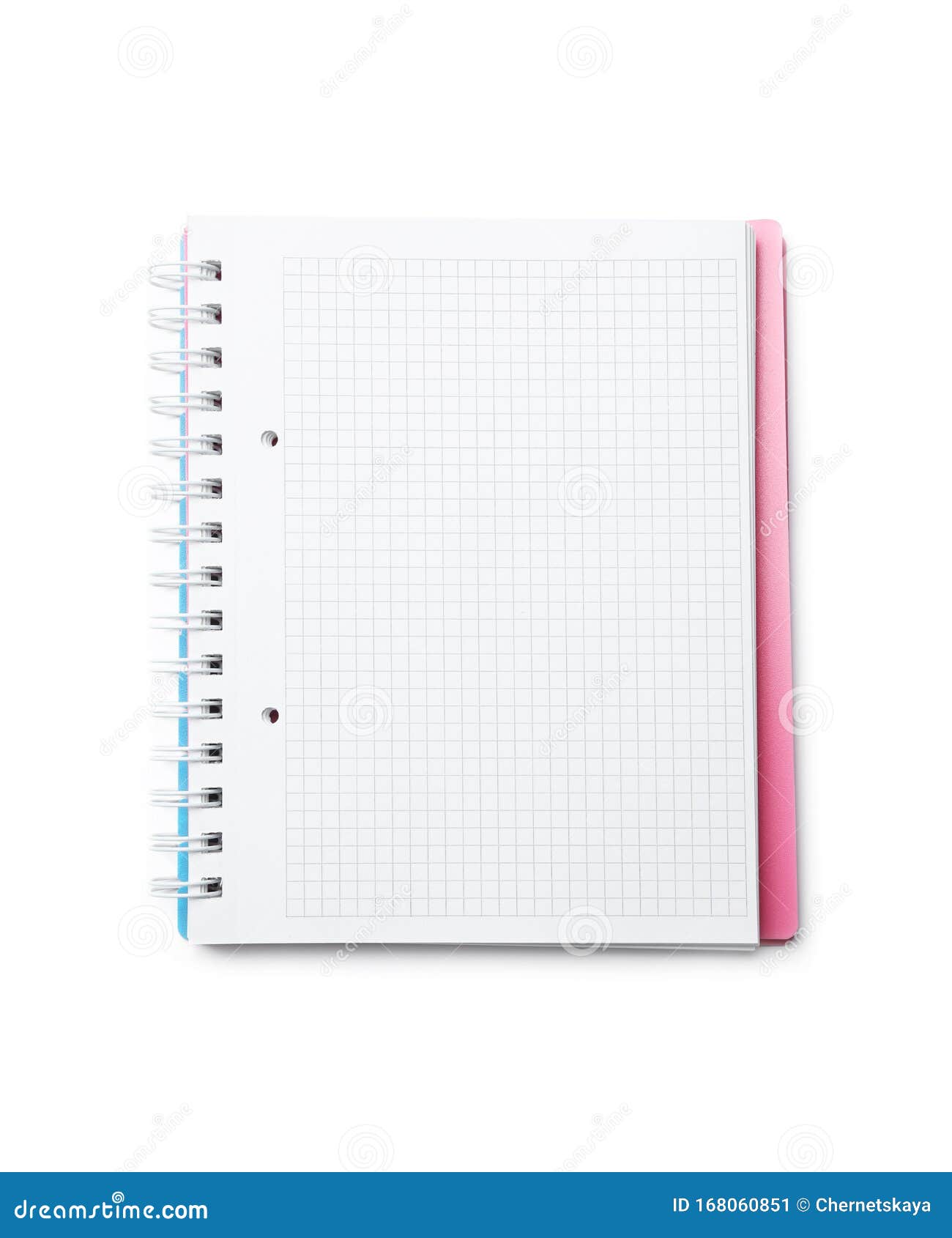 Stylish Open Notebook Isolated on White Stock Image - Image of ruled ...