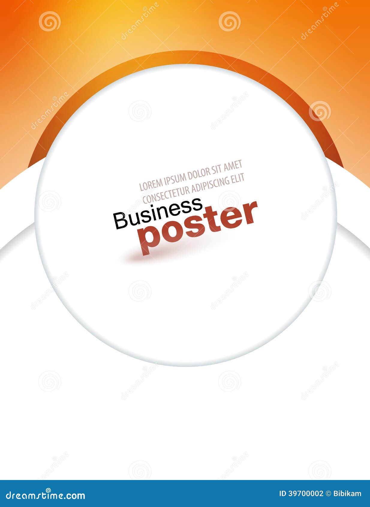Stylish Orange Presentation of Business Poster Stock Vector ...