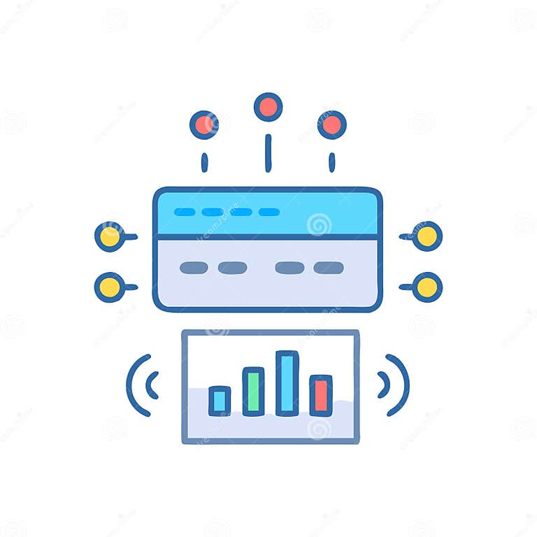 Stylish Packet Analyzer Icon Stock Illustration - Illustration of space ...