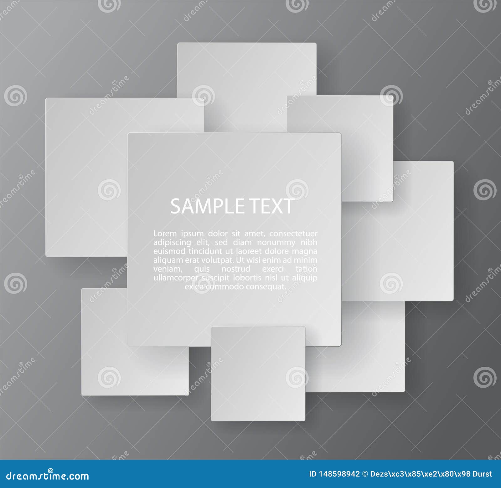 Stylish Paper Style Panels with Sample Text Stock Illustration ...
