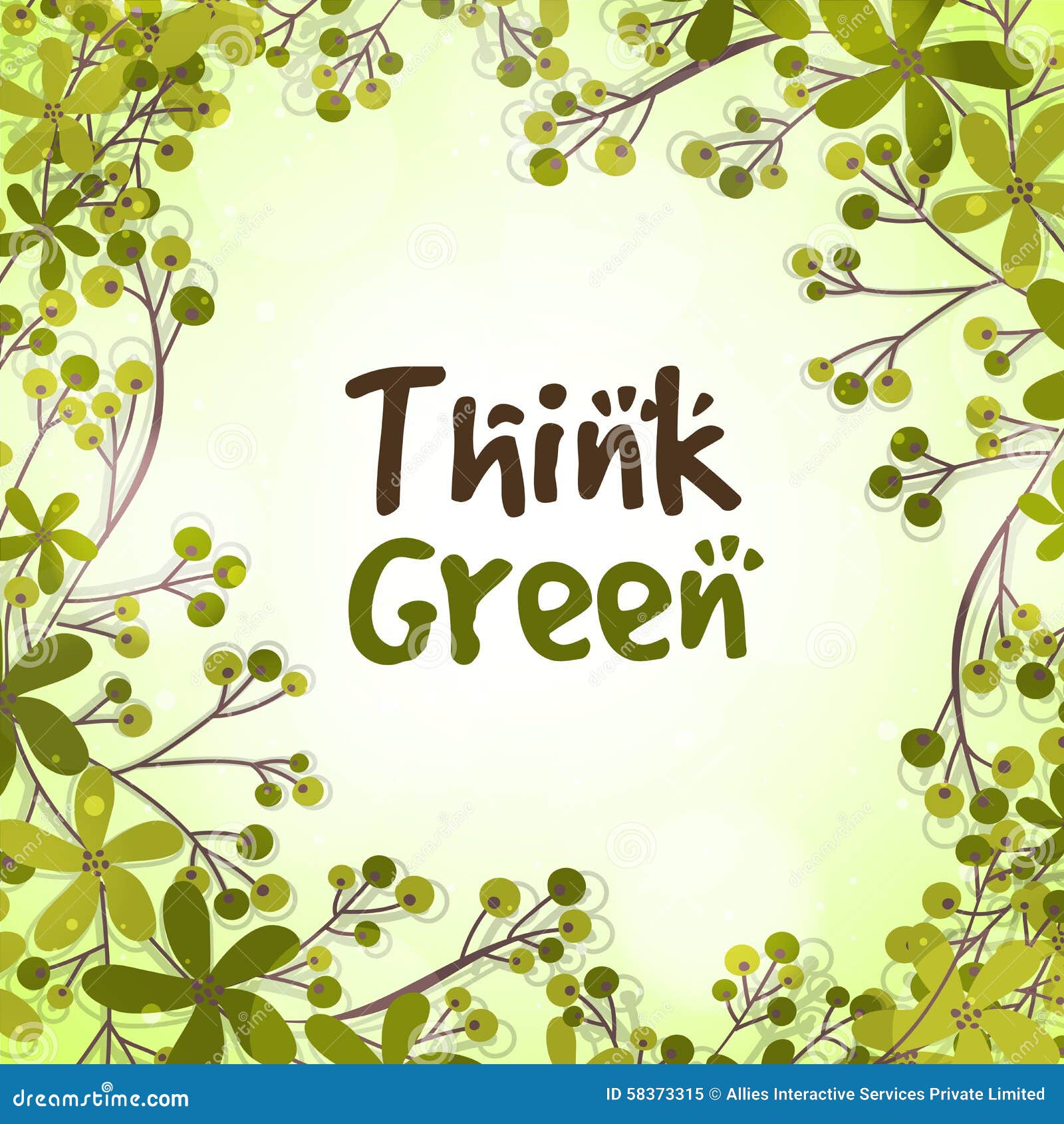 Stylish Pattern for Think Green. Stock Illustration - Illustration of ...