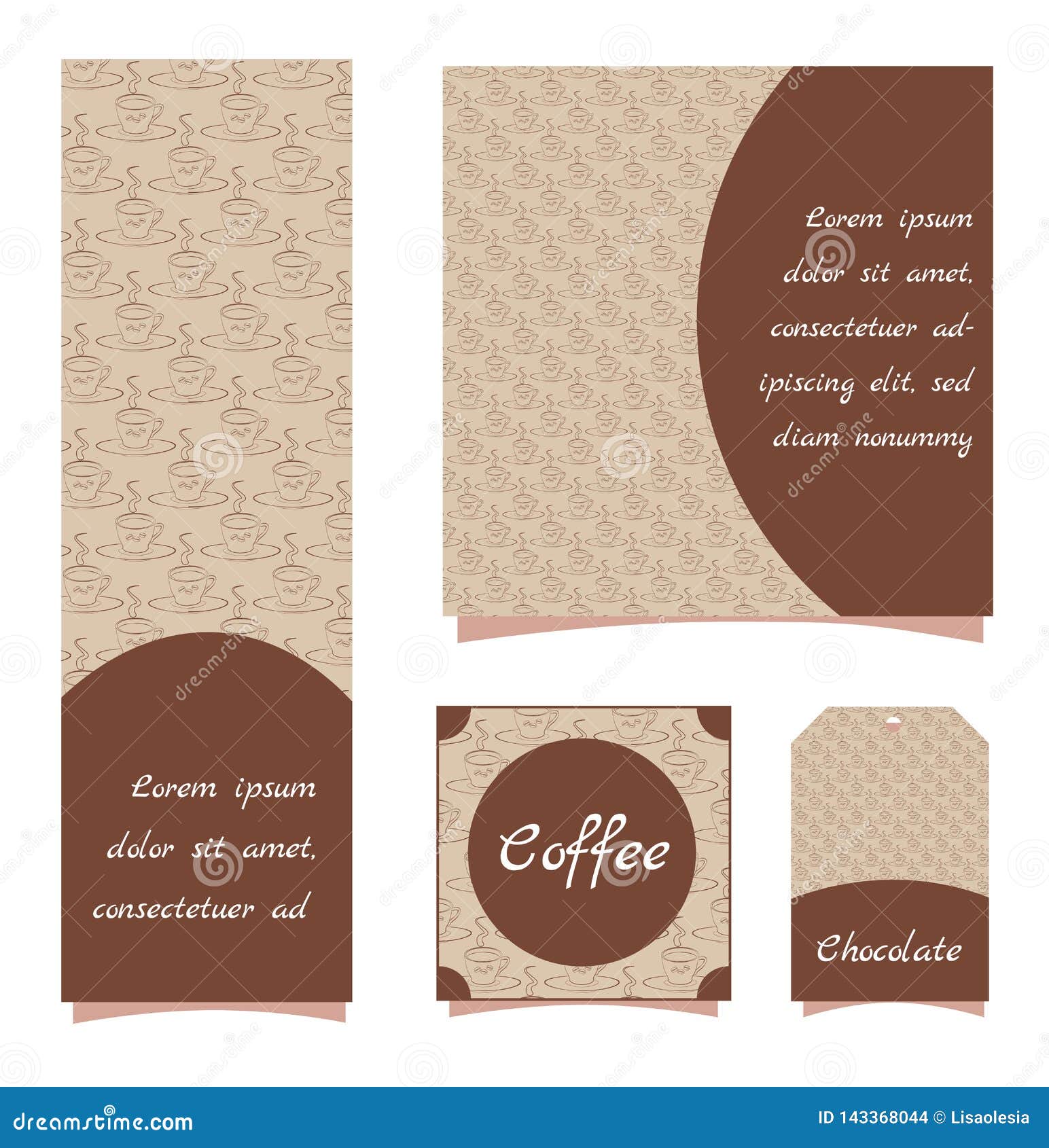Stylish Patterns with a Coffee Pattern. a Cup of Cocoa or Coffee. Beige ...