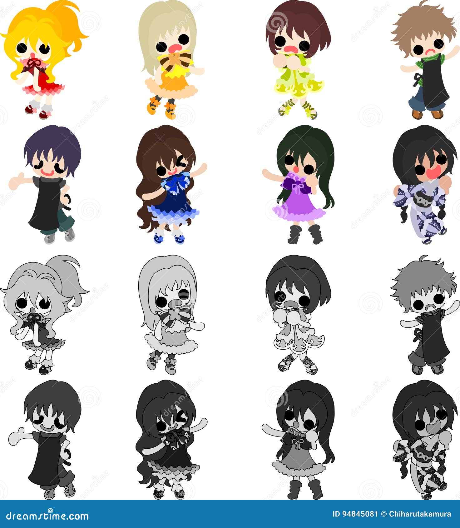 The stylish people stock vector. Illustration of pretty - 94845081