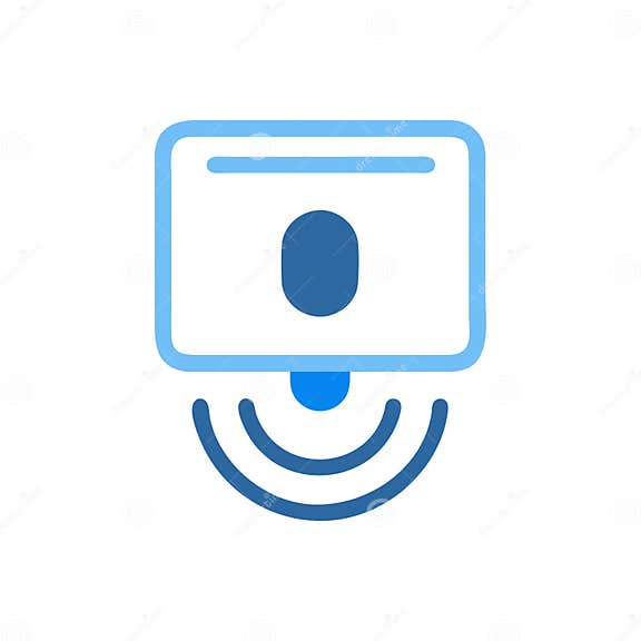 Stylish PIR Sensor Icon stock illustration. Illustration of detection ...
