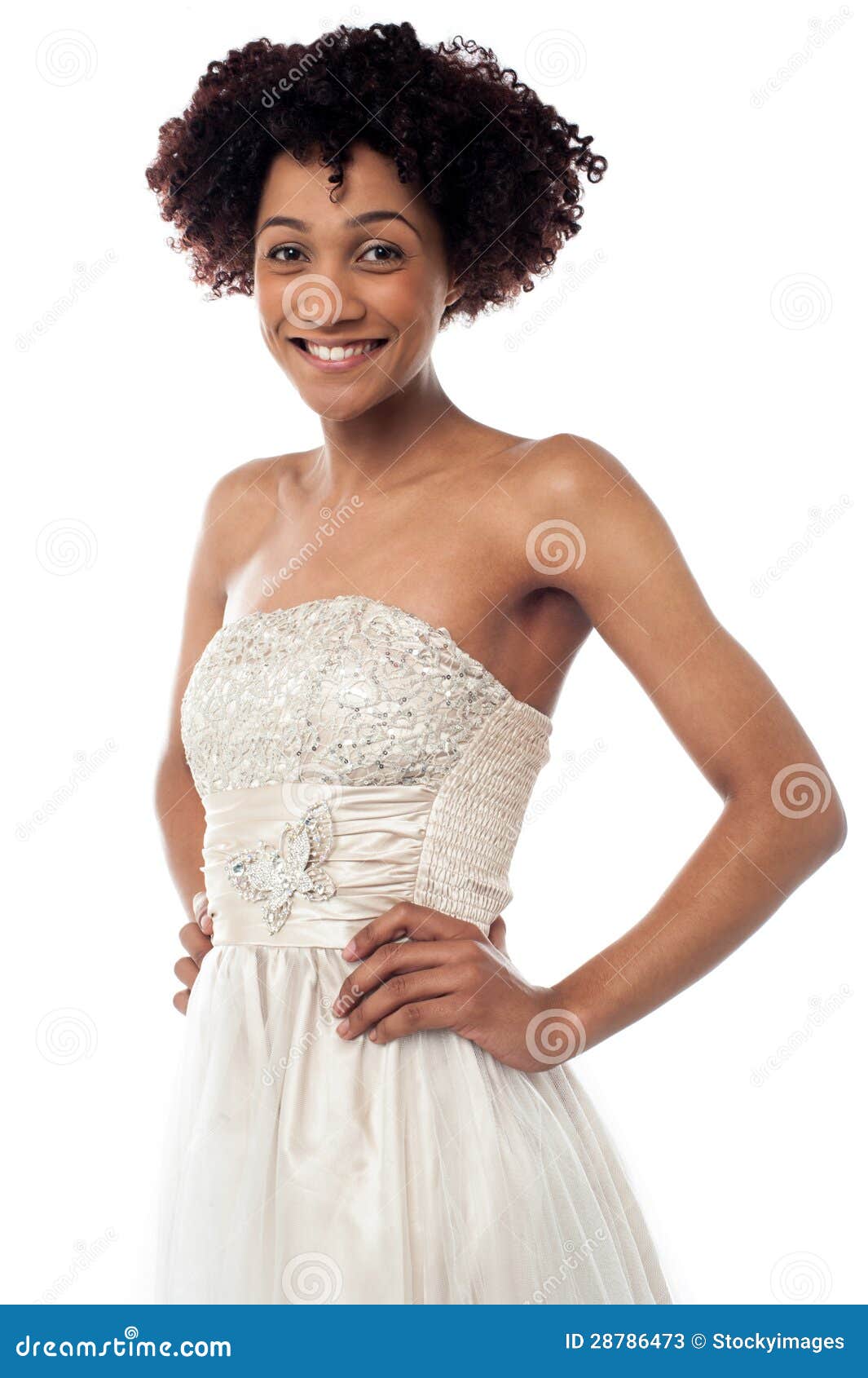Stylish Portrait of a Confident Smiling Female Model Stock Image ...