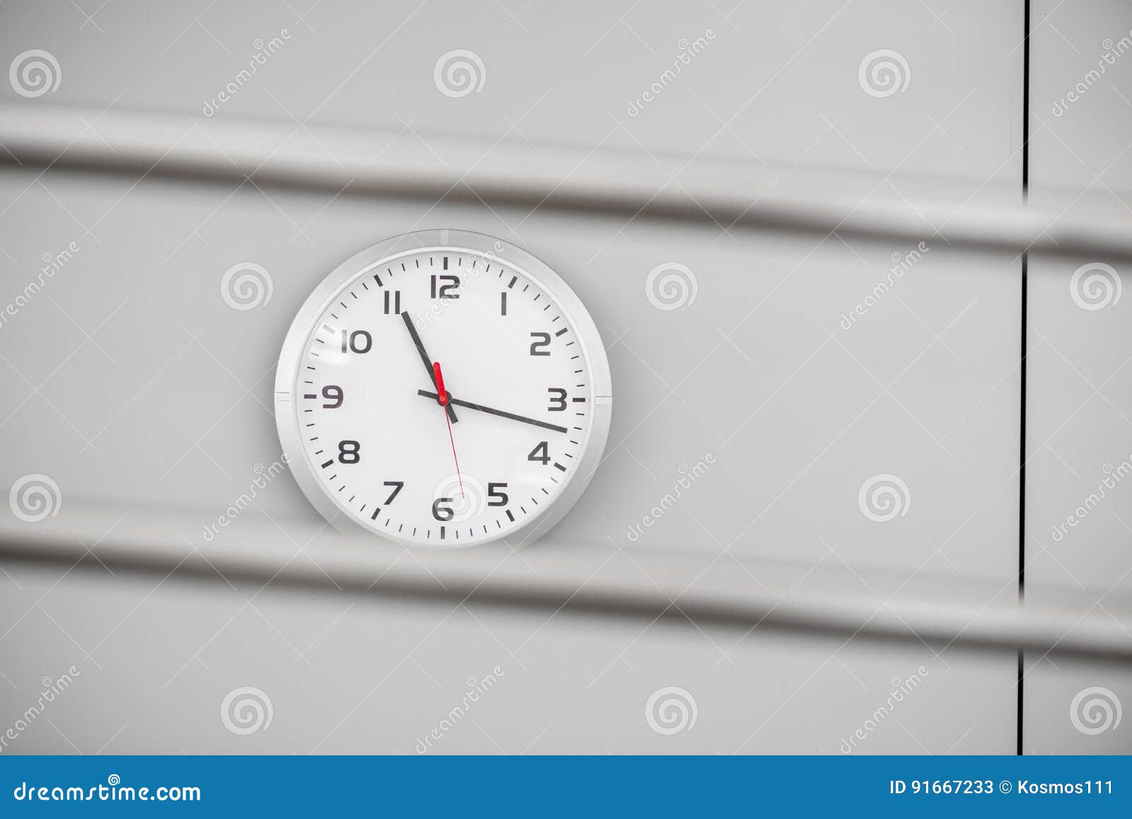 Stylish Quartz Watch on the Wall Stock Image - Image of minute, alarm ...