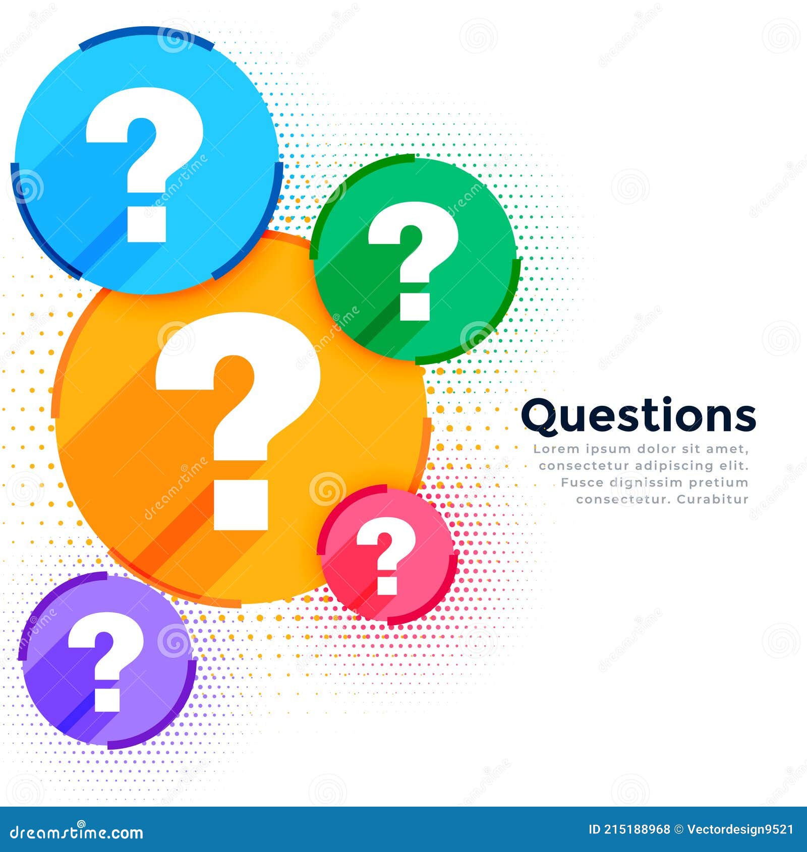 Stylish Question Mark Web Help and Support Template Stock Vector ...