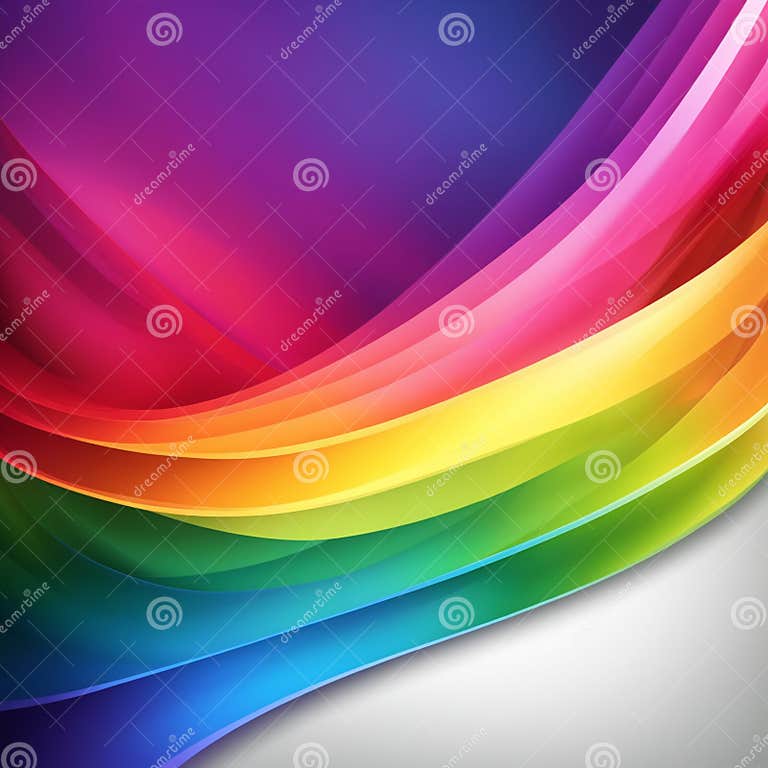 Stylish Rainbow Background and Texture. Abstract Rainbow Curved Lines ...