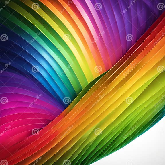 Stylish Rainbow Background and Texture. Abstract Rainbow Curved Lines ...