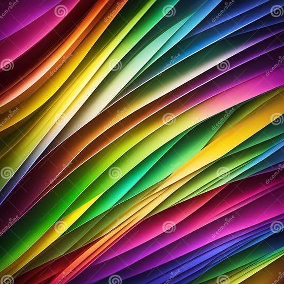 Stylish Rainbow Background and Texture. Abstract Rainbow Curved Lines ...