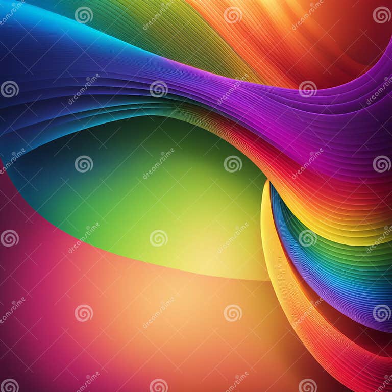Stylish Rainbow Background and Texture. Abstract Rainbow Curved Lines ...