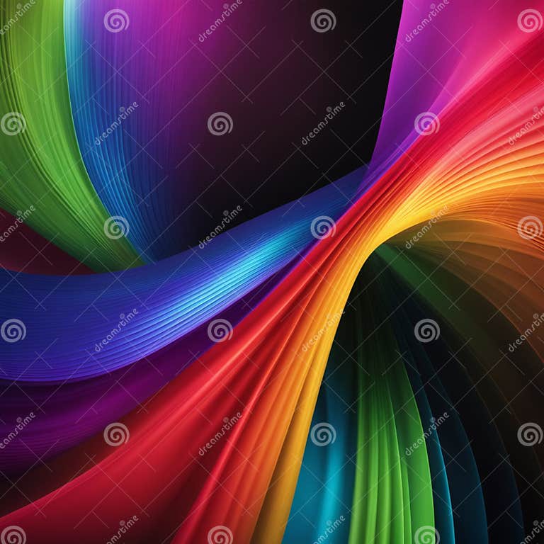 Stylish Rainbow Background and Texture. Abstract Rainbow Curved Lines ...