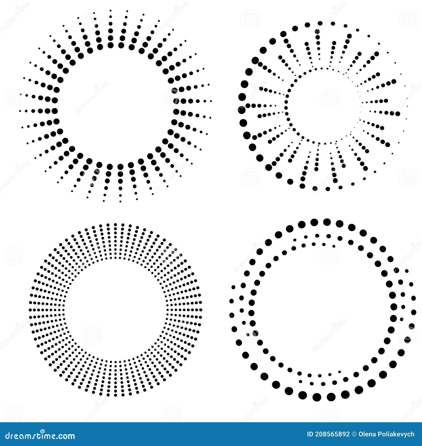 Stylish Rays from Dots Halftone. Sun Texture. Vintage Pattern. Fade ...