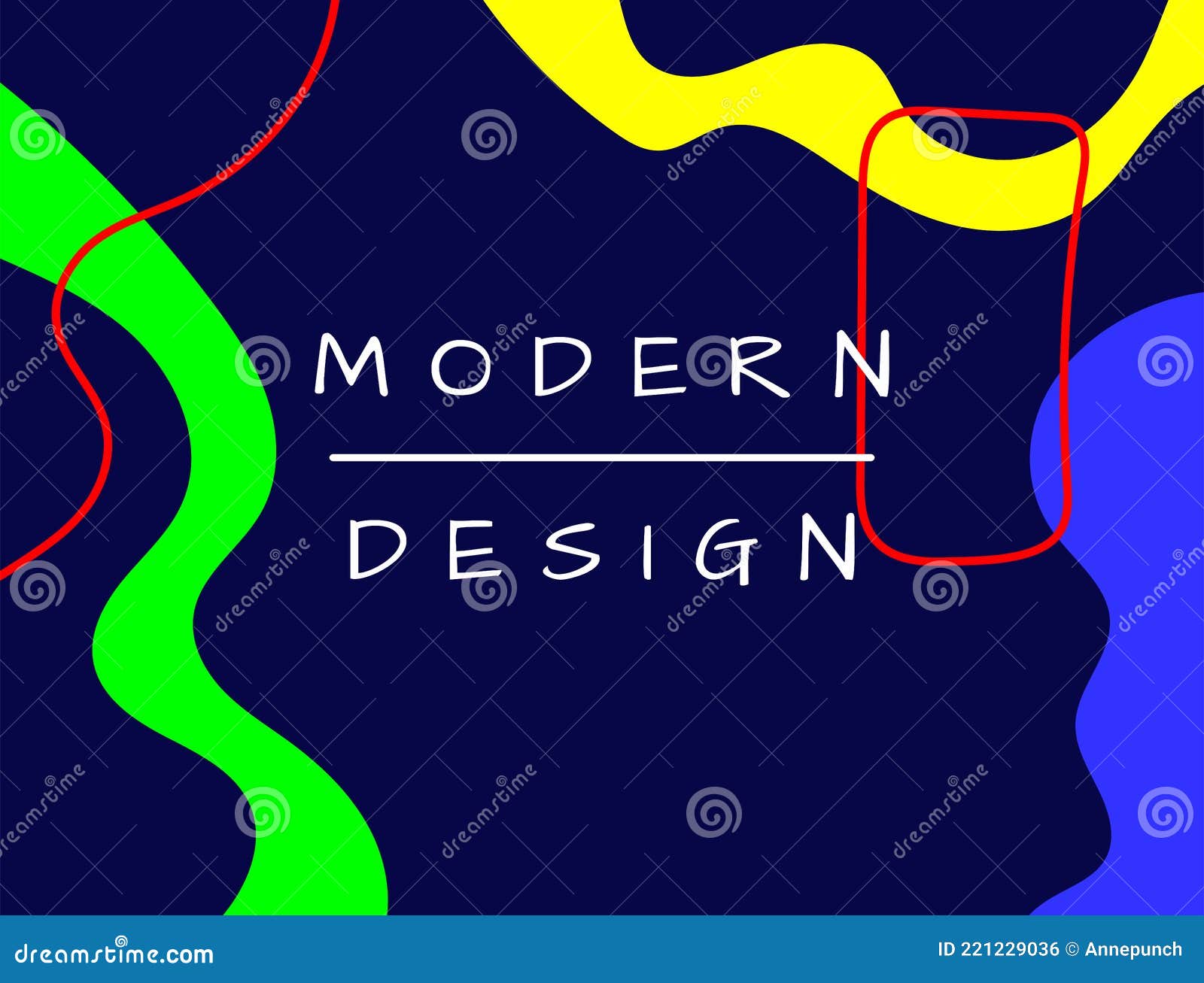 Stylish Rectangular Abstract Background. Bright Design Template Drawn ...