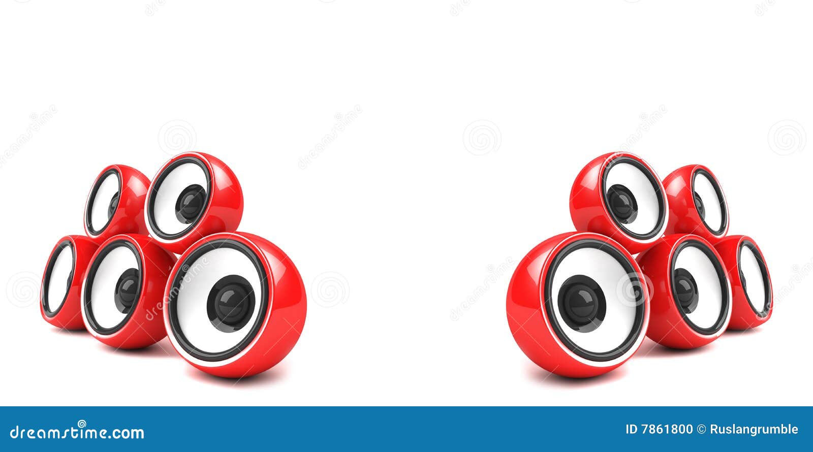 Stylish red audio speakers stock illustration. Illustration of copy ...
