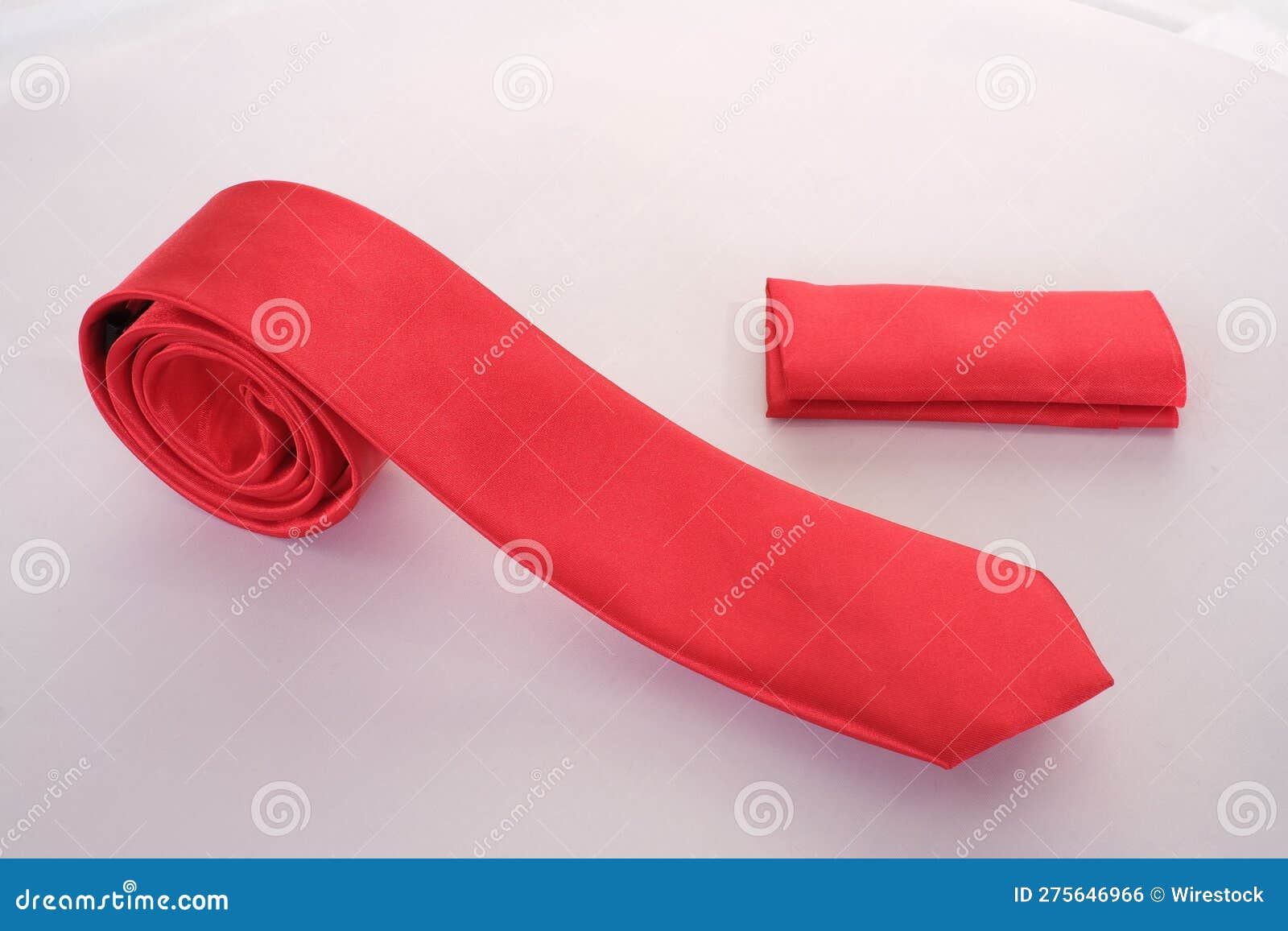 Stylish Red Necktie Isolated on White Background Stock Photo - Image of ...