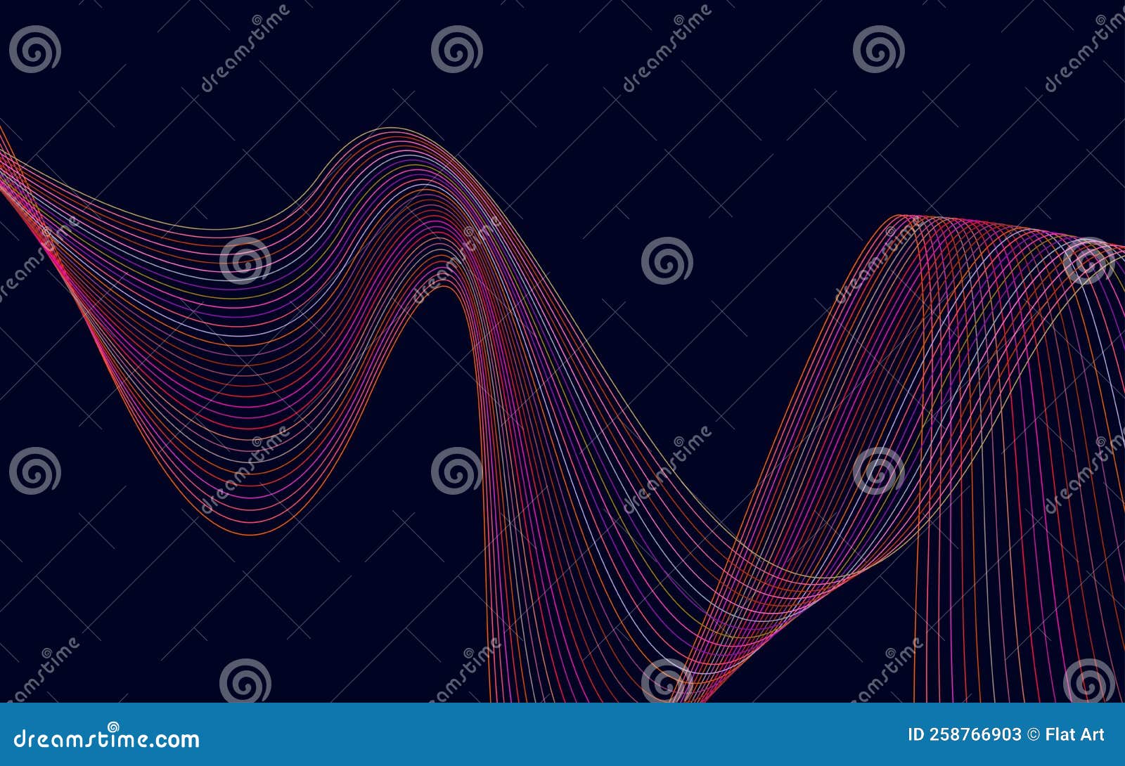 Stylish Red Wavy Lines Abstract Background Design Stock Vector ...
