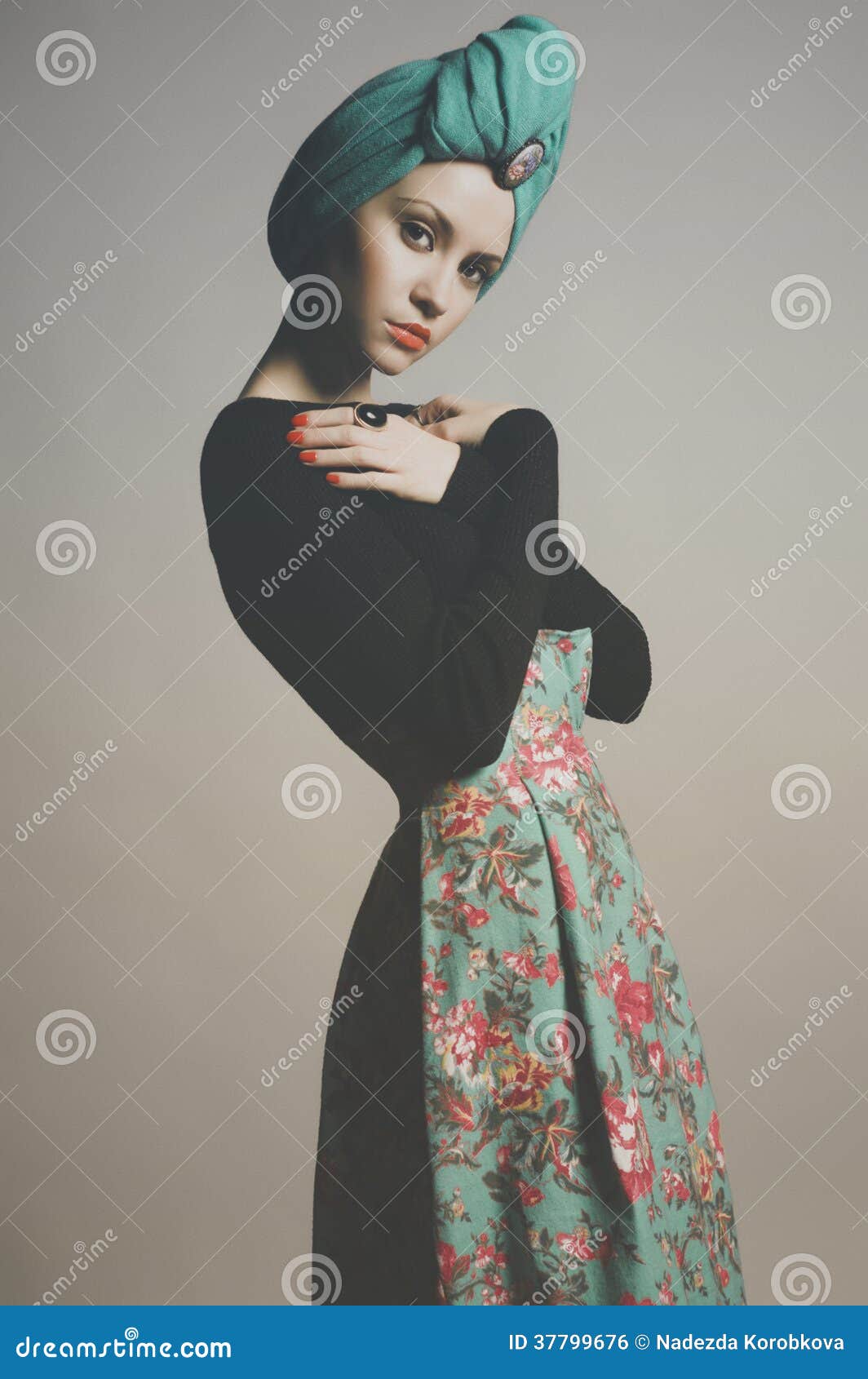 Stylish refined lady stock photo. Image of blue, makeup - 37799676
