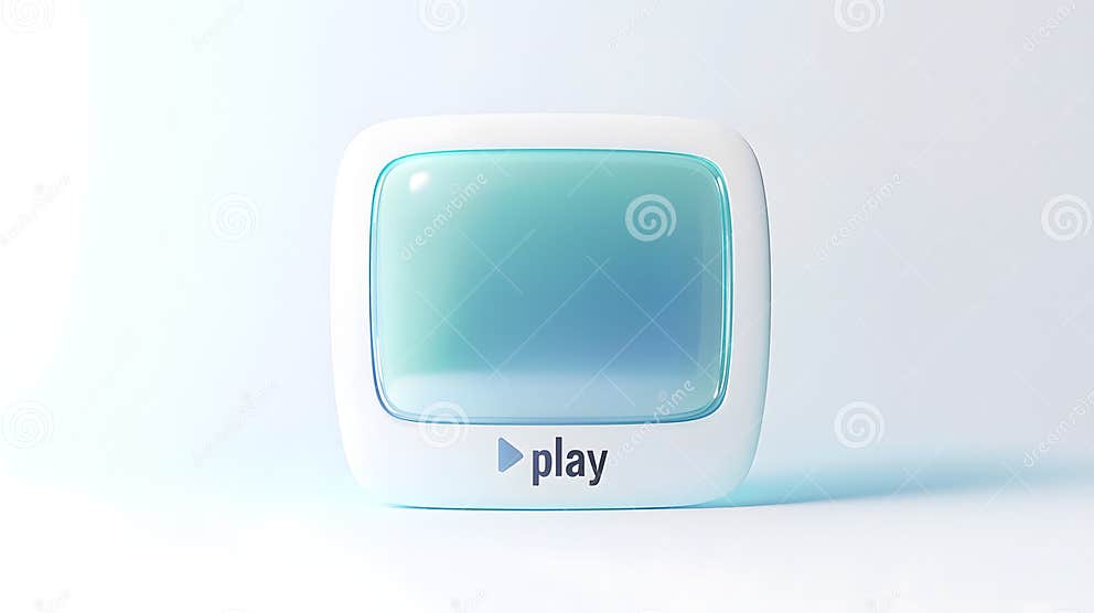 Stylish Retro Play Button Design Stock Illustration - Illustration of ...