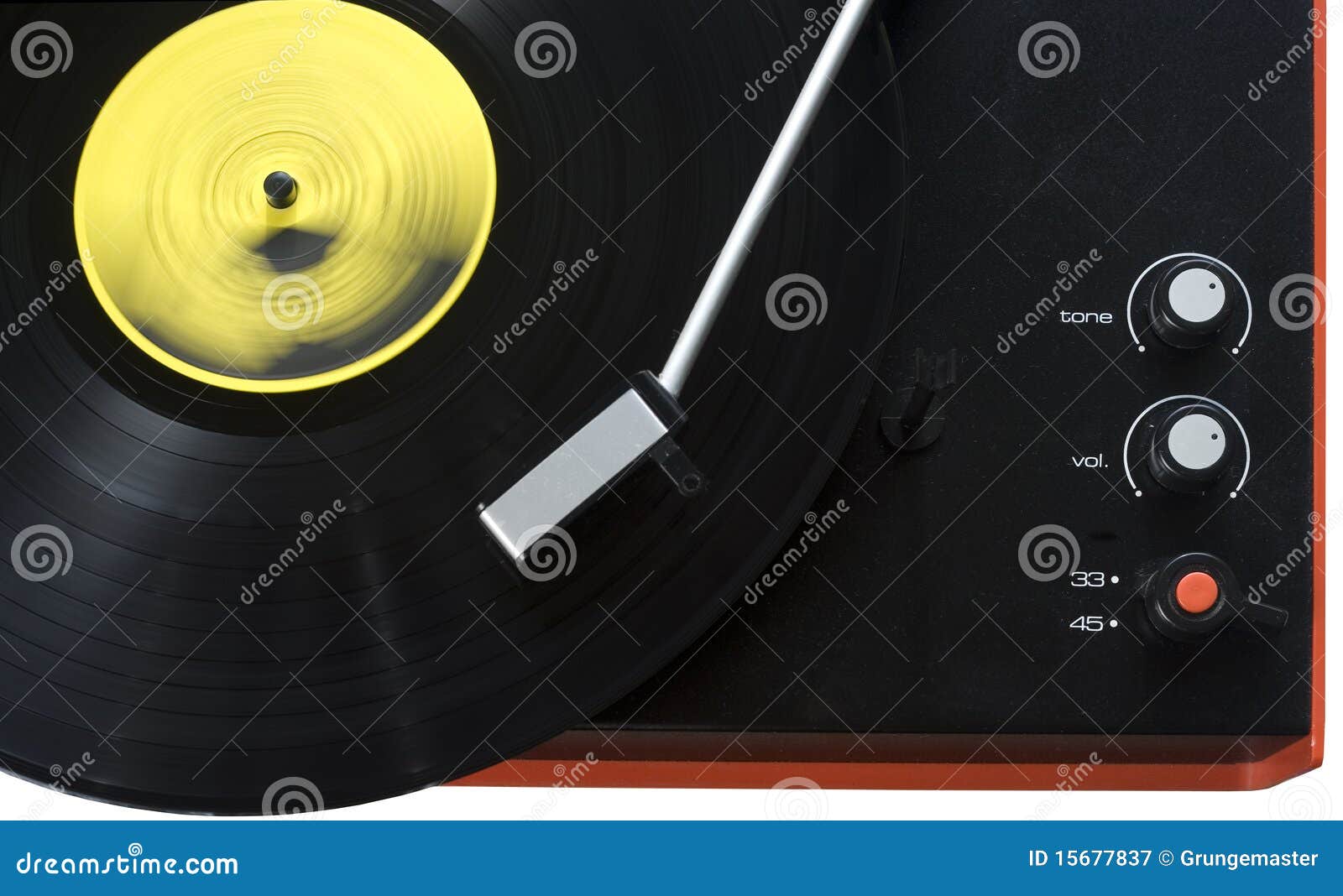 Stylish retro turntable stock image. Image of music, sound - 15677837