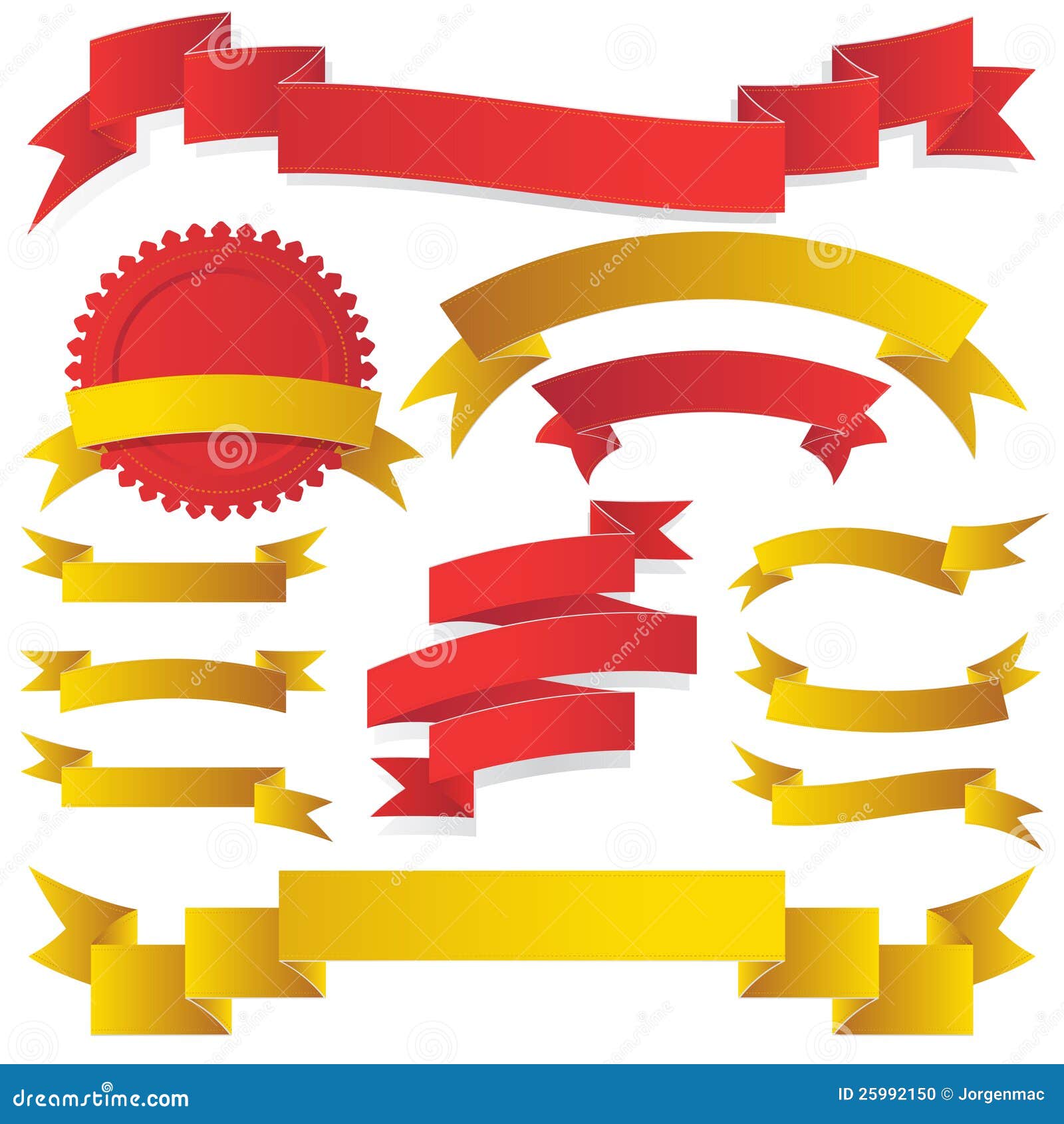 Stylish Ribbon Banners stock vector. Illustration of colour - 25992150