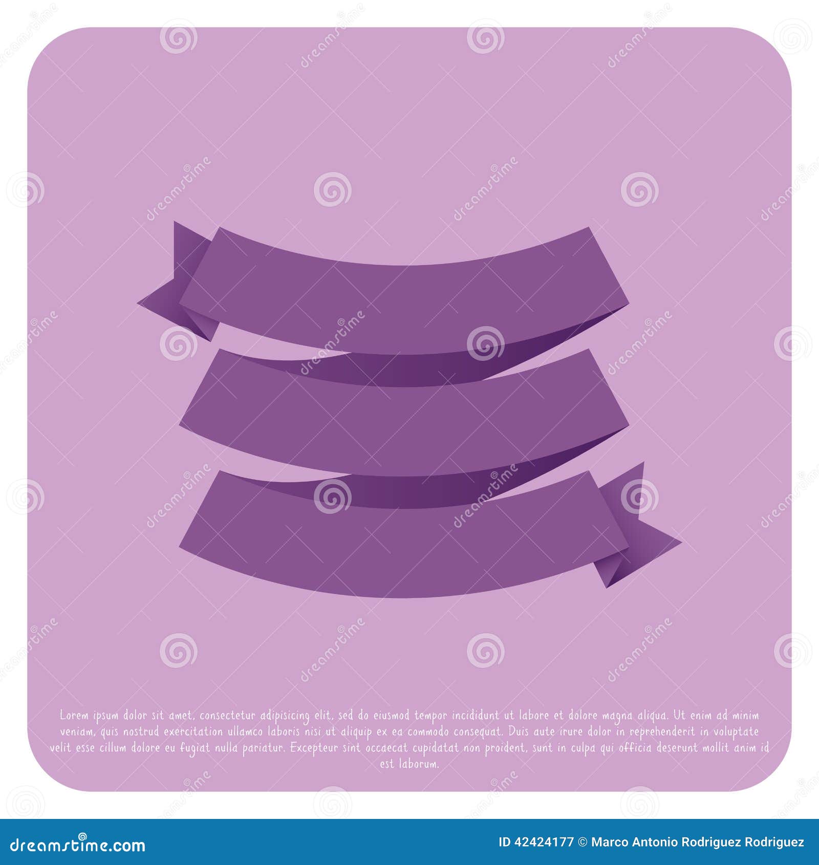 Stylish Ribbon Isolated on Color Background Stock Illustration ...
