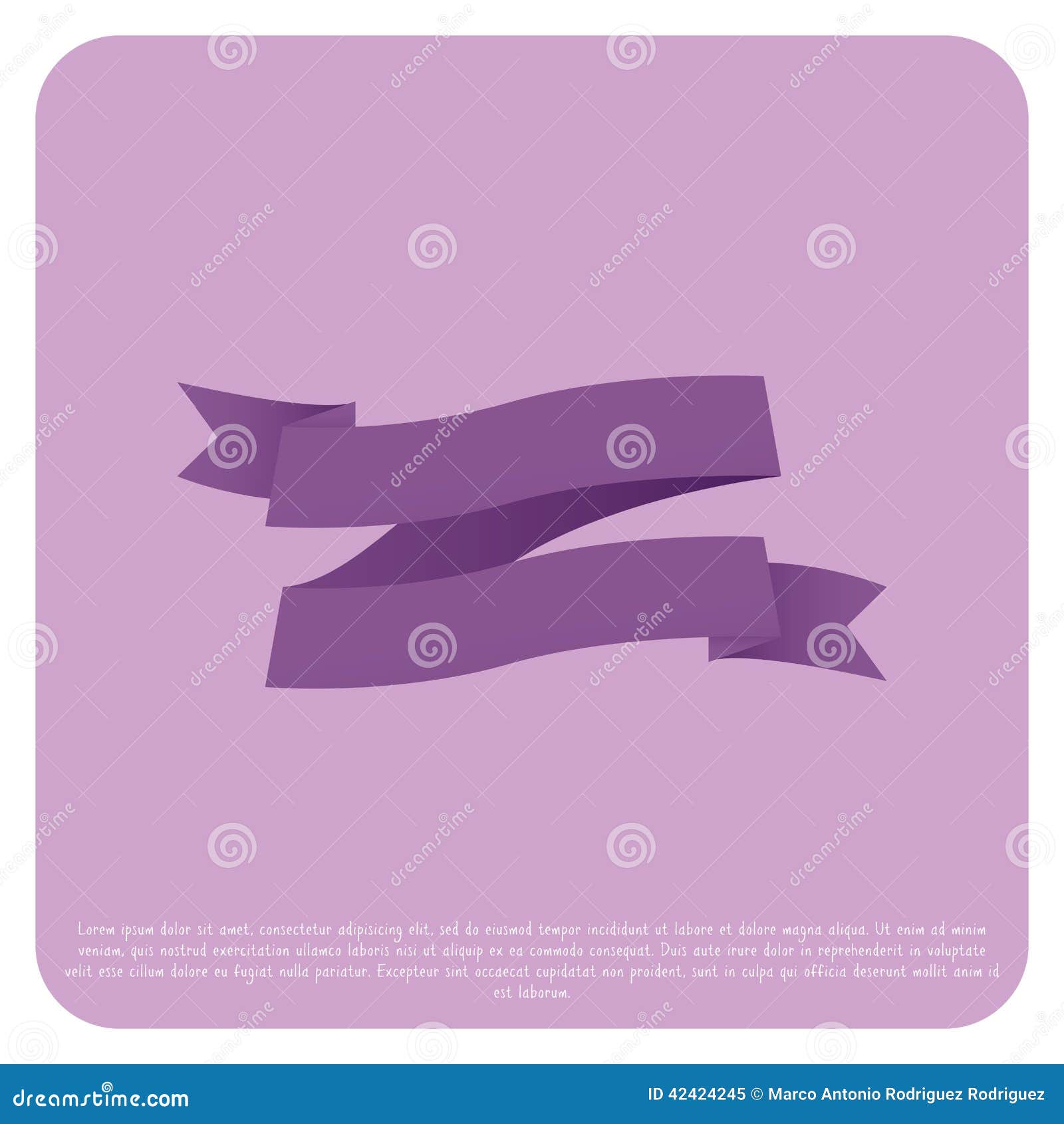 Stylish Ribbon Isolated on Color Background Stock Illustration ...