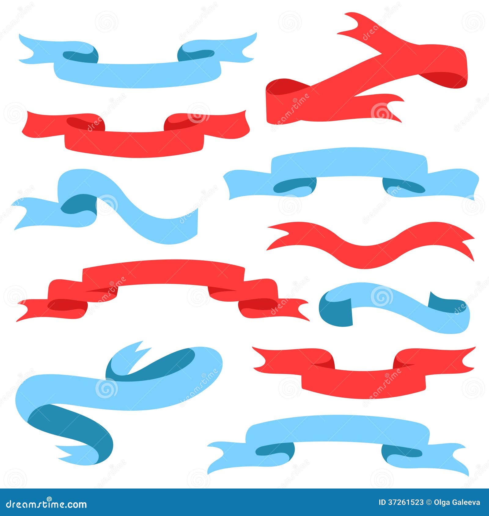 Stylish ribbons collection stock vector. Illustration of band - 37261523