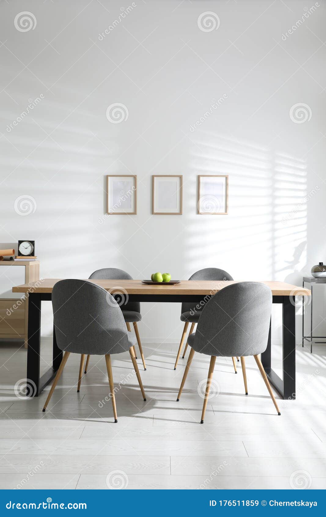 Room Interior with Table and Chairs. Idea for Design Stock Image ...