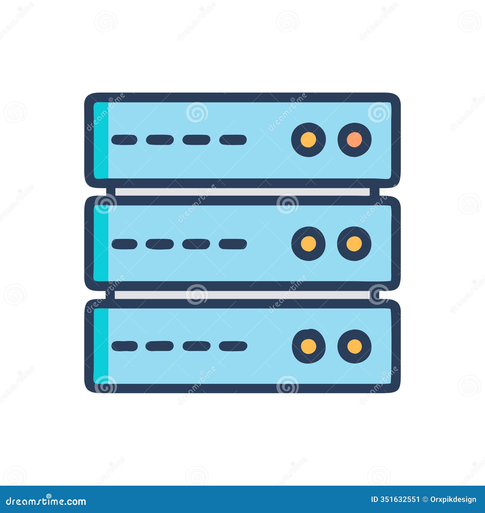 Stylish Server Icon Design stock illustration. Illustration of ...