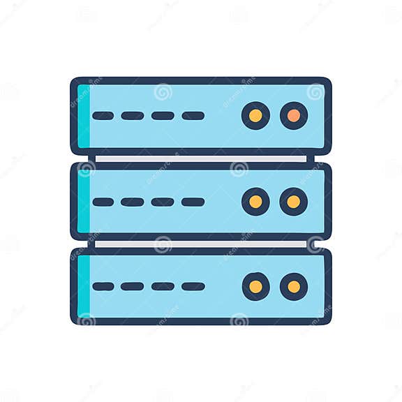 Stylish Server Icon Design stock illustration. Illustration of ...