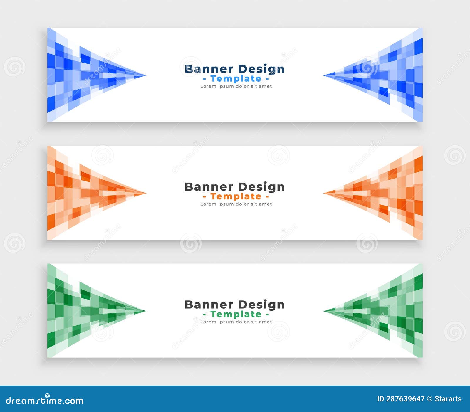 Stylish Set of Web Banner Template for Corporate Website Stock ...
