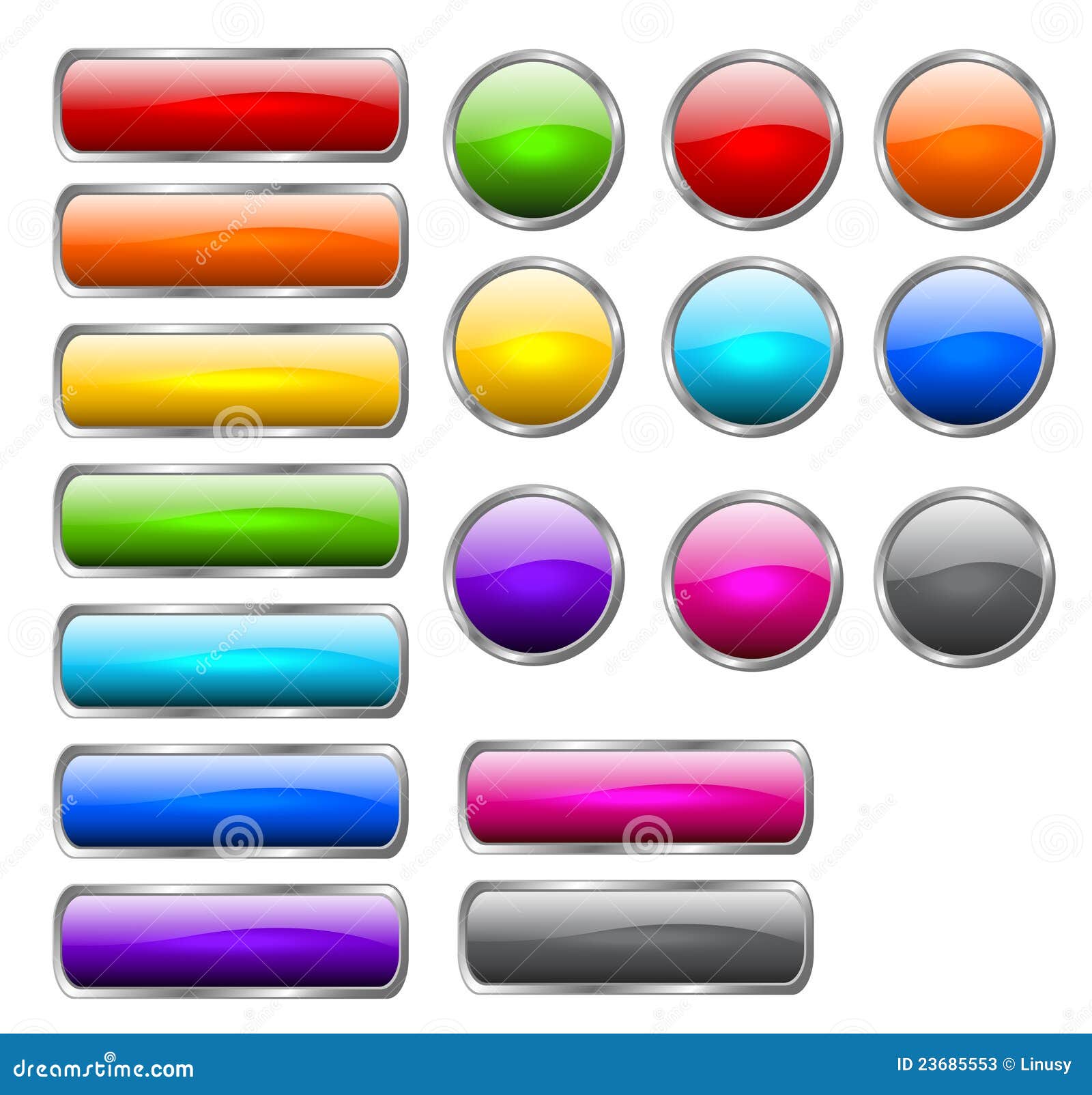 Stylish shiny buttons stock illustration. Illustration of gray - 23685553
