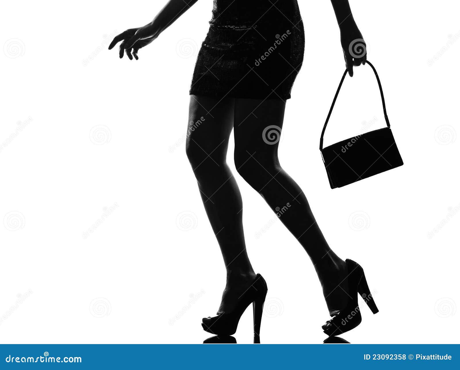 Woman Leg In Air Silhouette