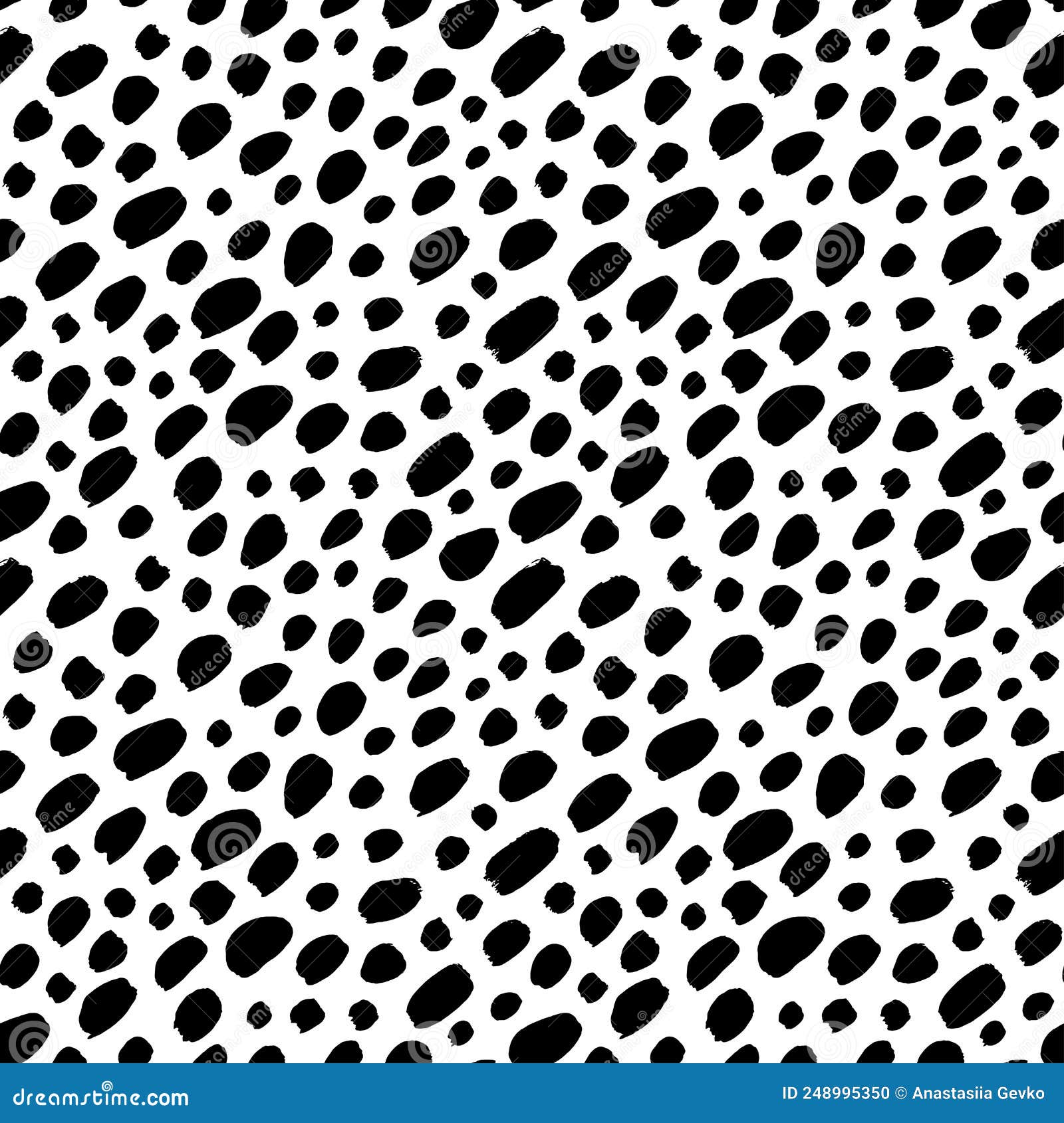 Stylish Simple Polka Dot Vector Seamless Pattern. Stock Vector ...