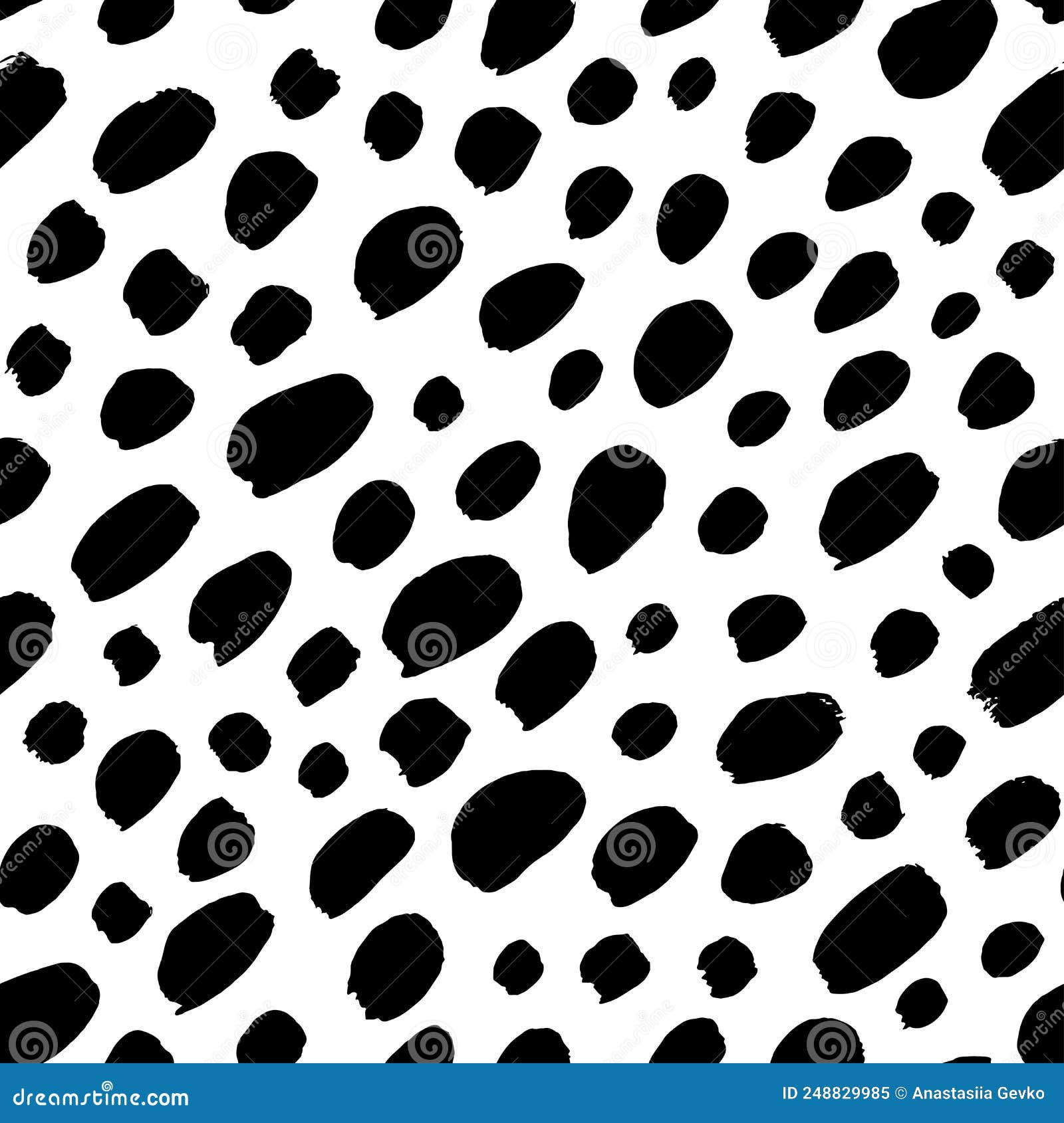 Stylish Simple Polka Dot Vector Seamless Pattern. Stock Vector ...