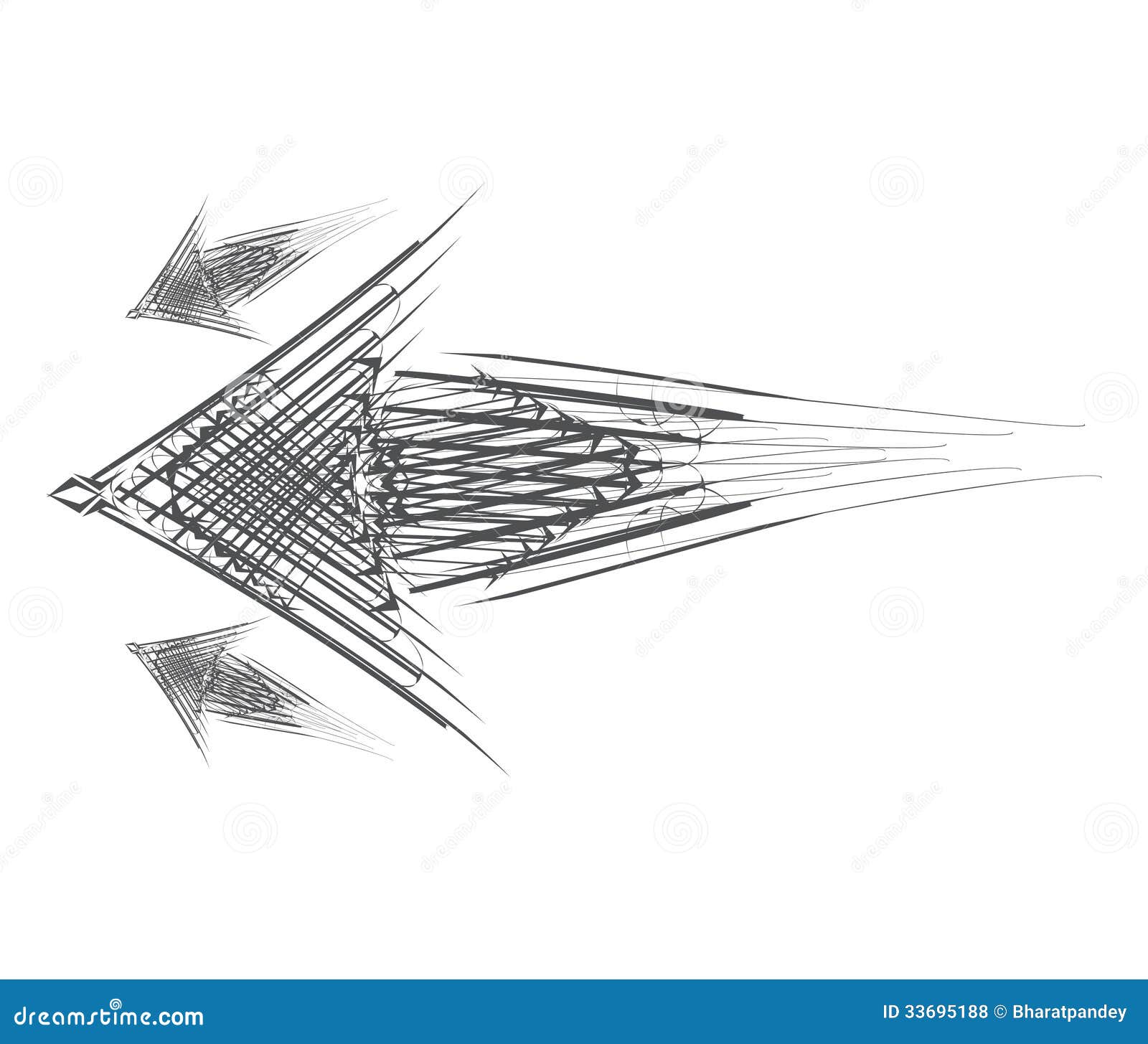 Sketch Arrows Set. Hand Drawn Schema Outline Doodle Collection Isolated ...