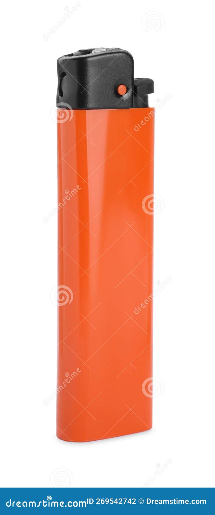 Stylish Small Pocket Lighter Isolated on White Stock Photo - Image of ...