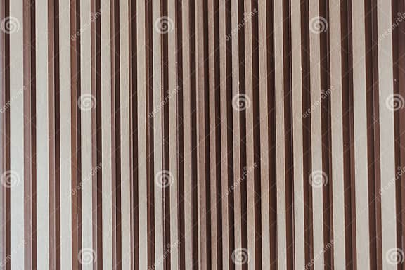 Stylish Solid Wooden Battens Wall Stock Image - Image of panel ...