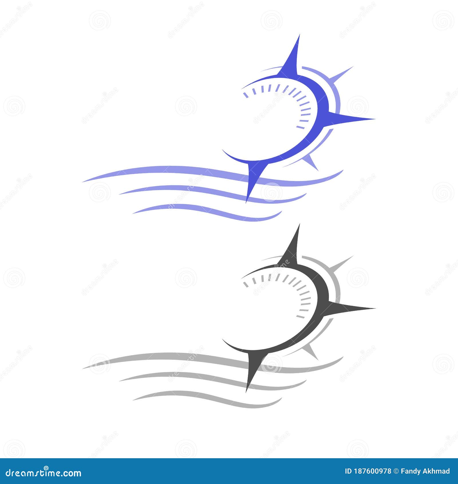 Stylish Star Compass Logo Design Vector for Nautical Concept Template ...