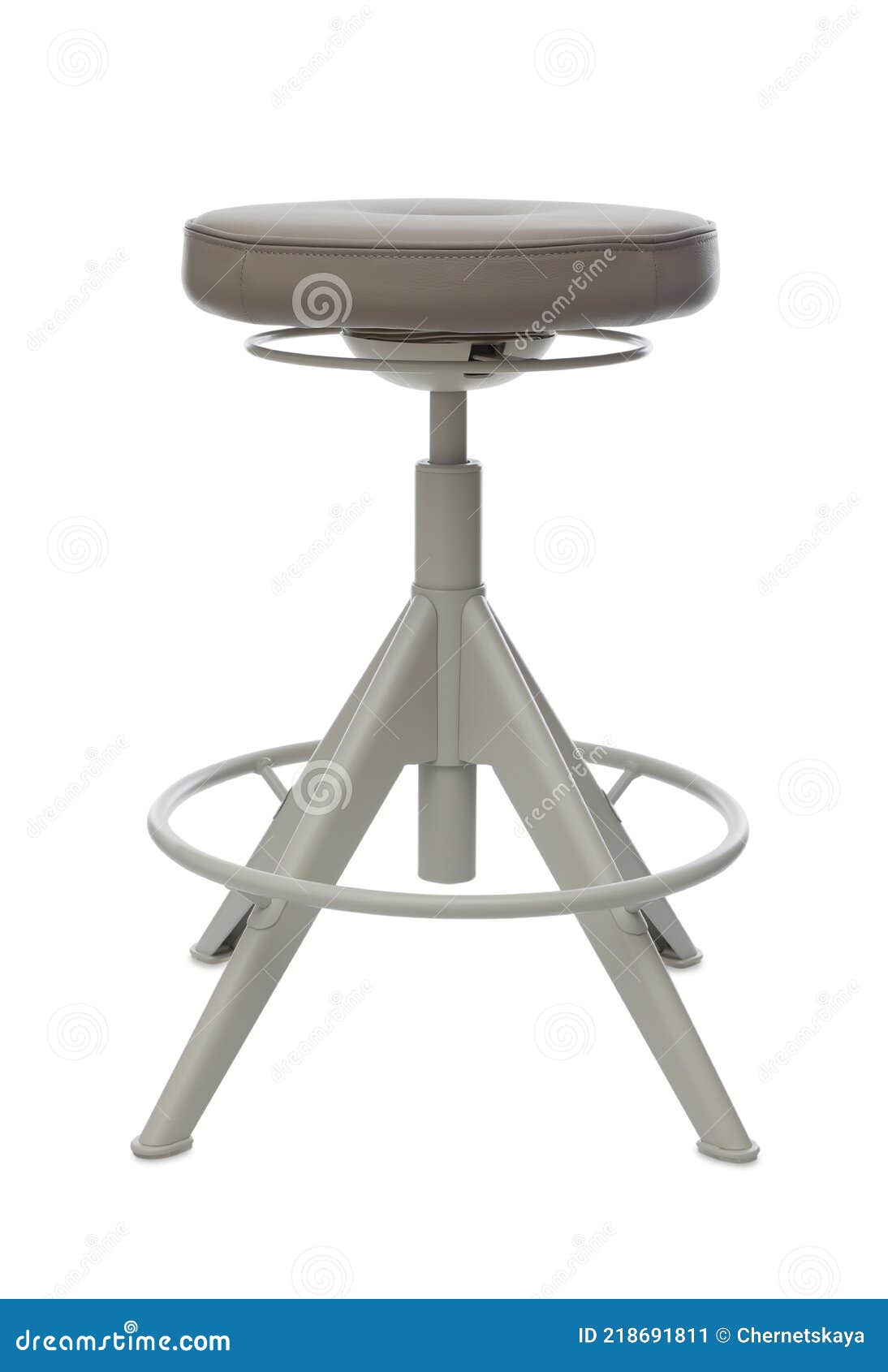 Stylish Stool on White Background. Interior Element Stock Image - Image ...