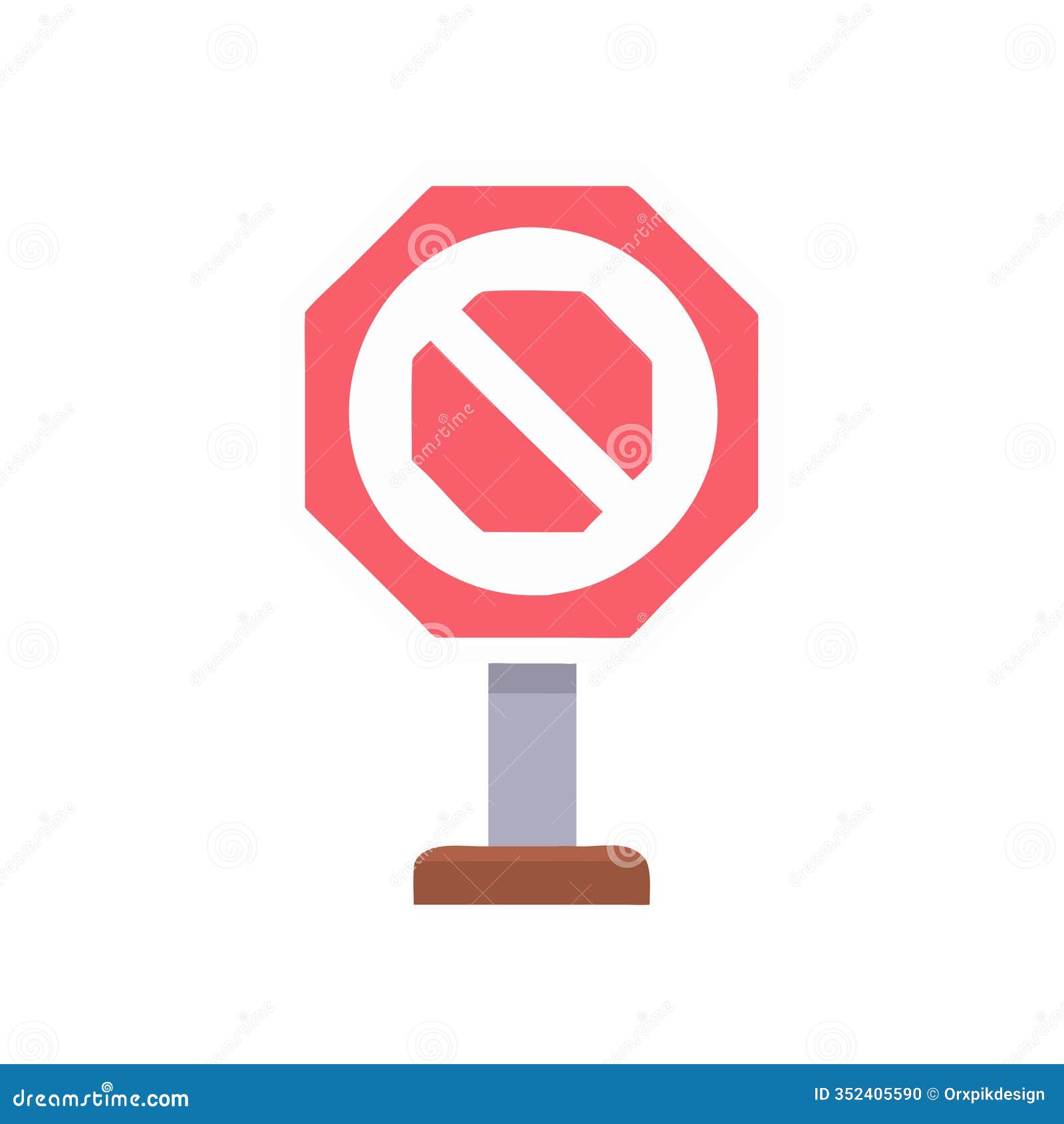 Stylish Stop Sign Icon for Traffic Control Stock Illustration ...