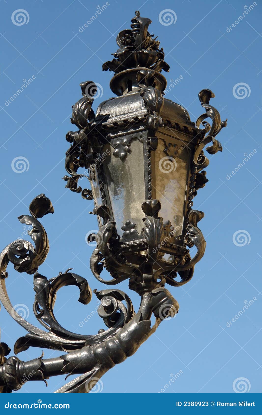 Stylish street lantern stock image. Image of outdoors - 2389923