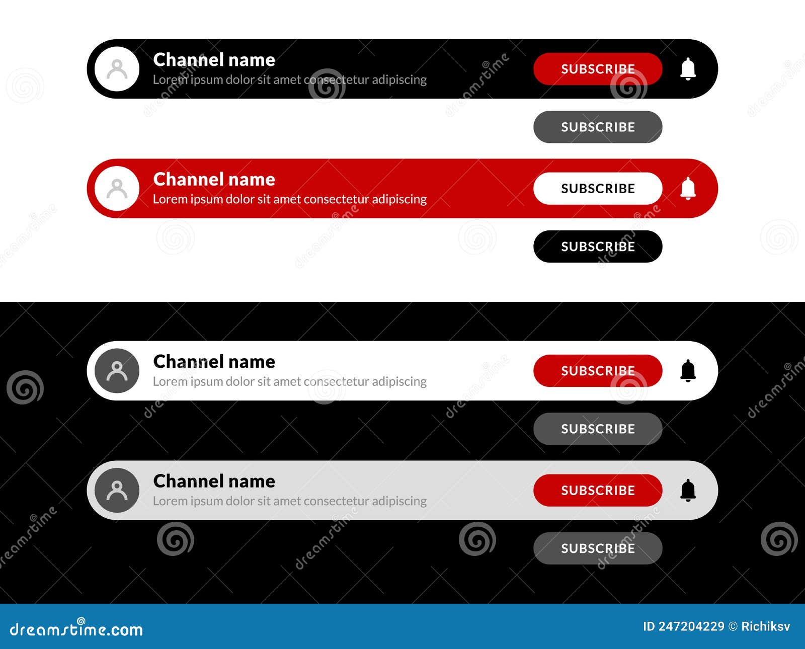 Stylish subscribe banner stock vector. Illustration of media - 247204229