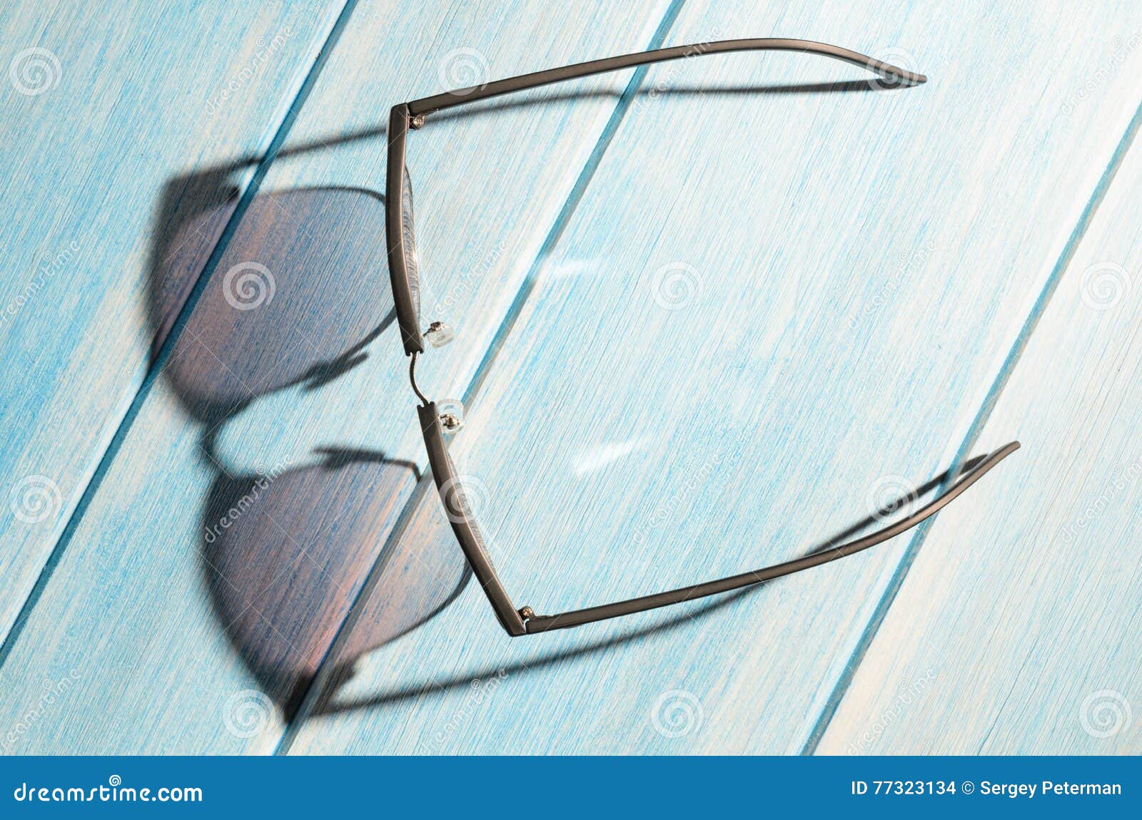Stylish Sunglasses on Table Stock Illustration - Illustration of ...