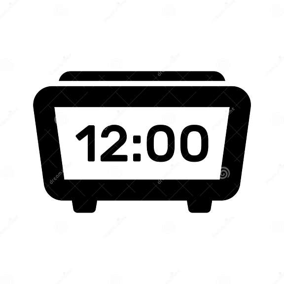 A Stylish Table Clock Icon, Ideal for Indicating Timekeeping and ...