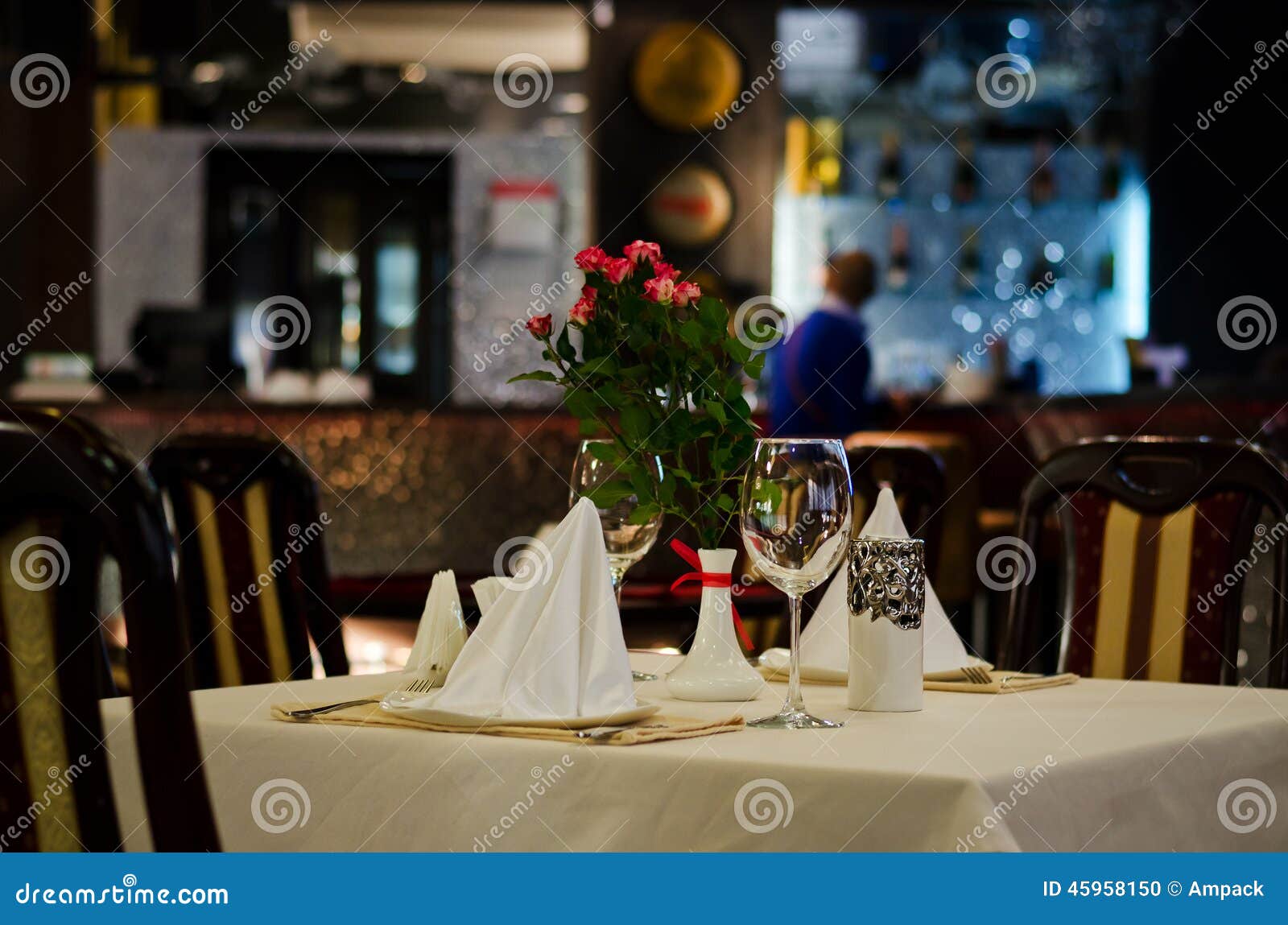 Stylish Table Setting at Restaurant Stock Photo - Image of prepared ...